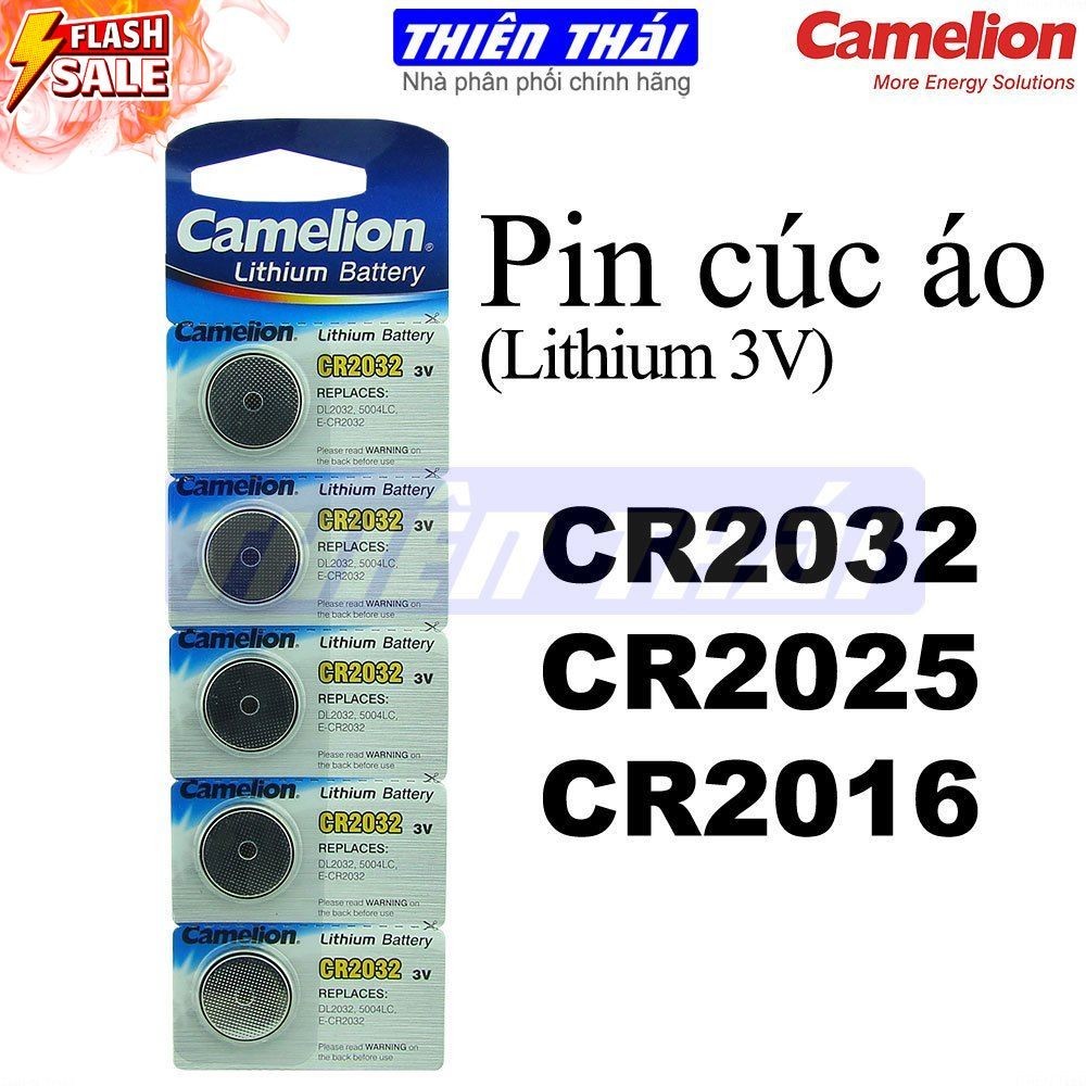 Pin cúc áo Camelion CR2032,CR2025,CR2016,pin Lithium 3V,pin nút áo 3V ...