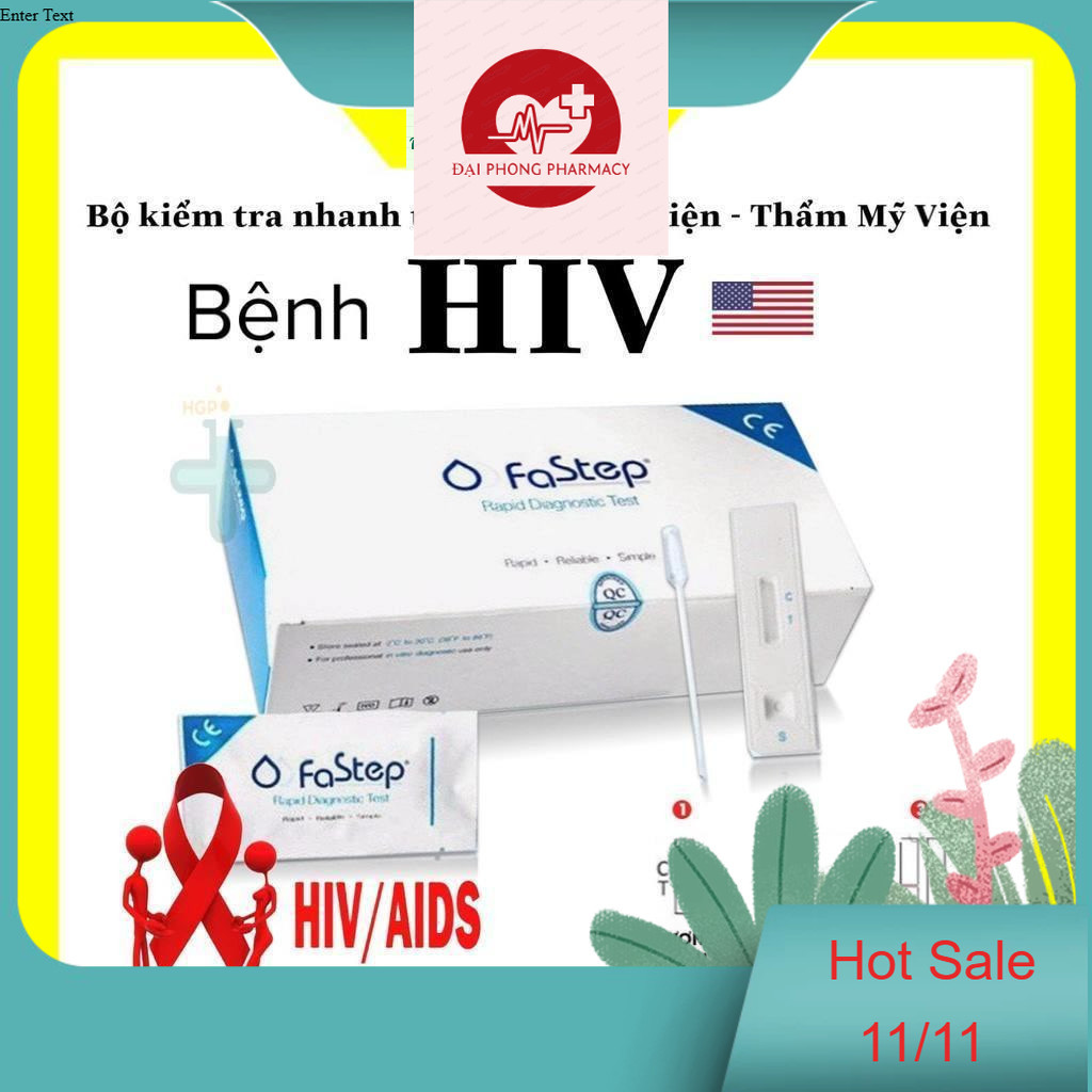 Bộ kit test xét nghiệm nhanh HIV Fastep USA - Đại Phong Pharmacy ...