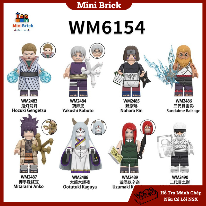 Naruto Mô hình Lắp ráp Minifigures anime manga Naruto Cửu Vỹ Kushina ...