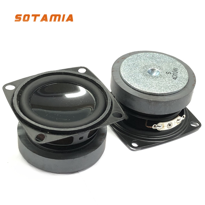 Sotamia 2 Chiếc 2 Inch Full Range Loa Âm Thanh 4 Ohm 10W Cao Su Bên Âm Thanh Loa Nhạc DIY Di ...