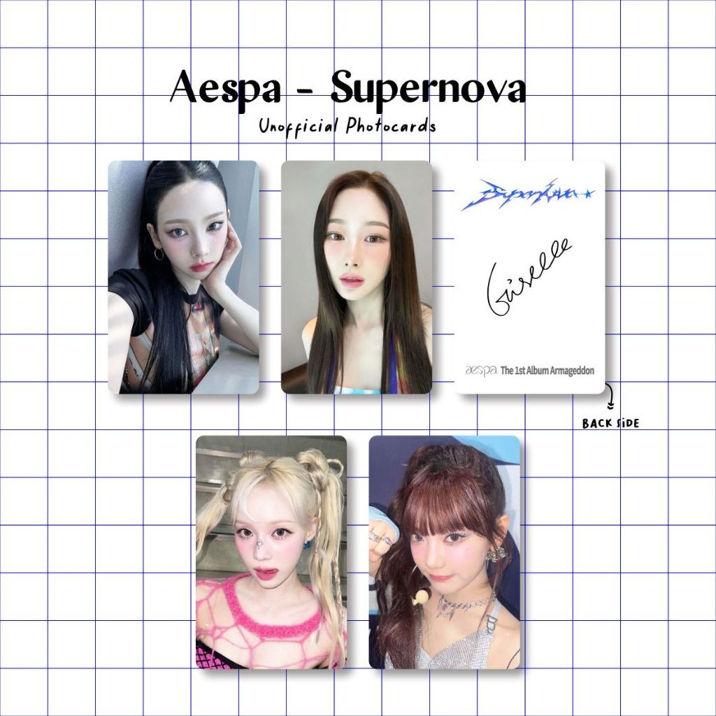 SET PHOTOCARD UNOFFICIAL AESPA SUPERNOVA / ARMAGEDDON | Card Bo Góc Unofficial - Cán nhám 2 mặt ...