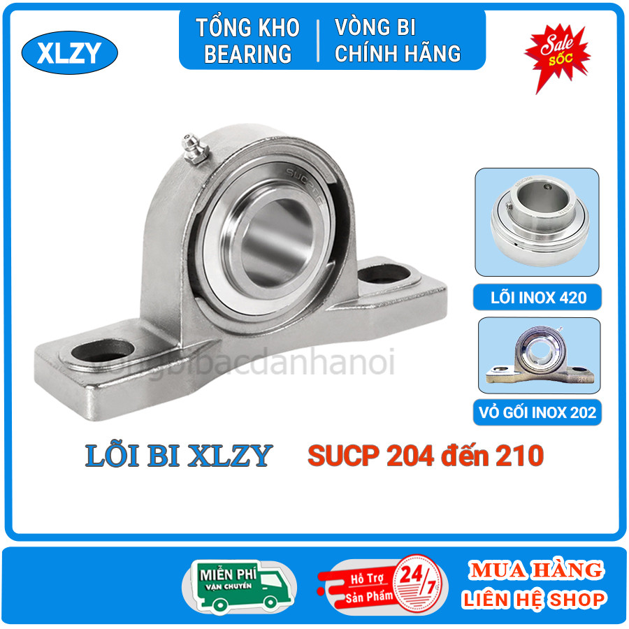 GỐI ĐỠ BẠC ĐẠN INOX SUCP208 SUCP209 SUCP210 Gối đỡ vòng bi inox XLZY SUCP - vongbihanoi | Shopee ...