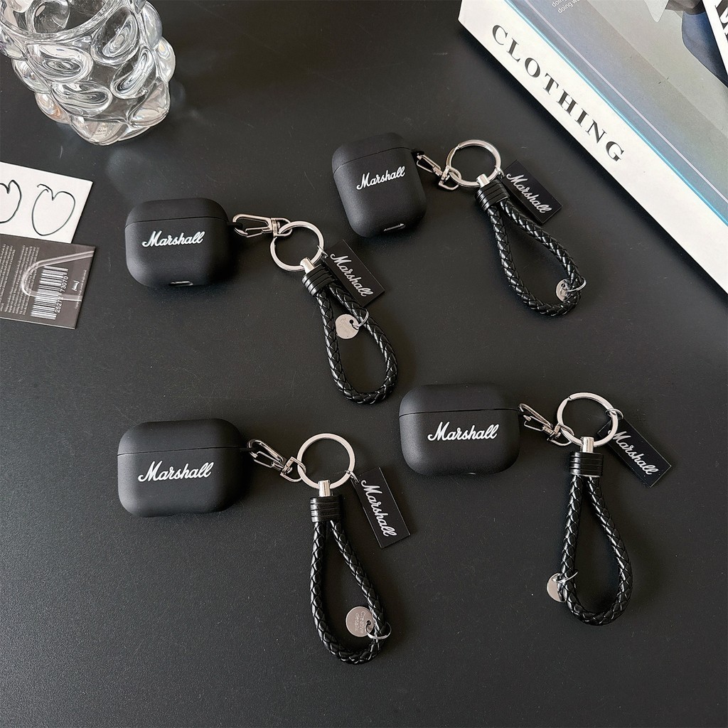 MARSHALL Dành cho AirPods 1 2 3 4 Pro 2 Vỏ bảo vệ Tpu mềm màu đen mờ ...