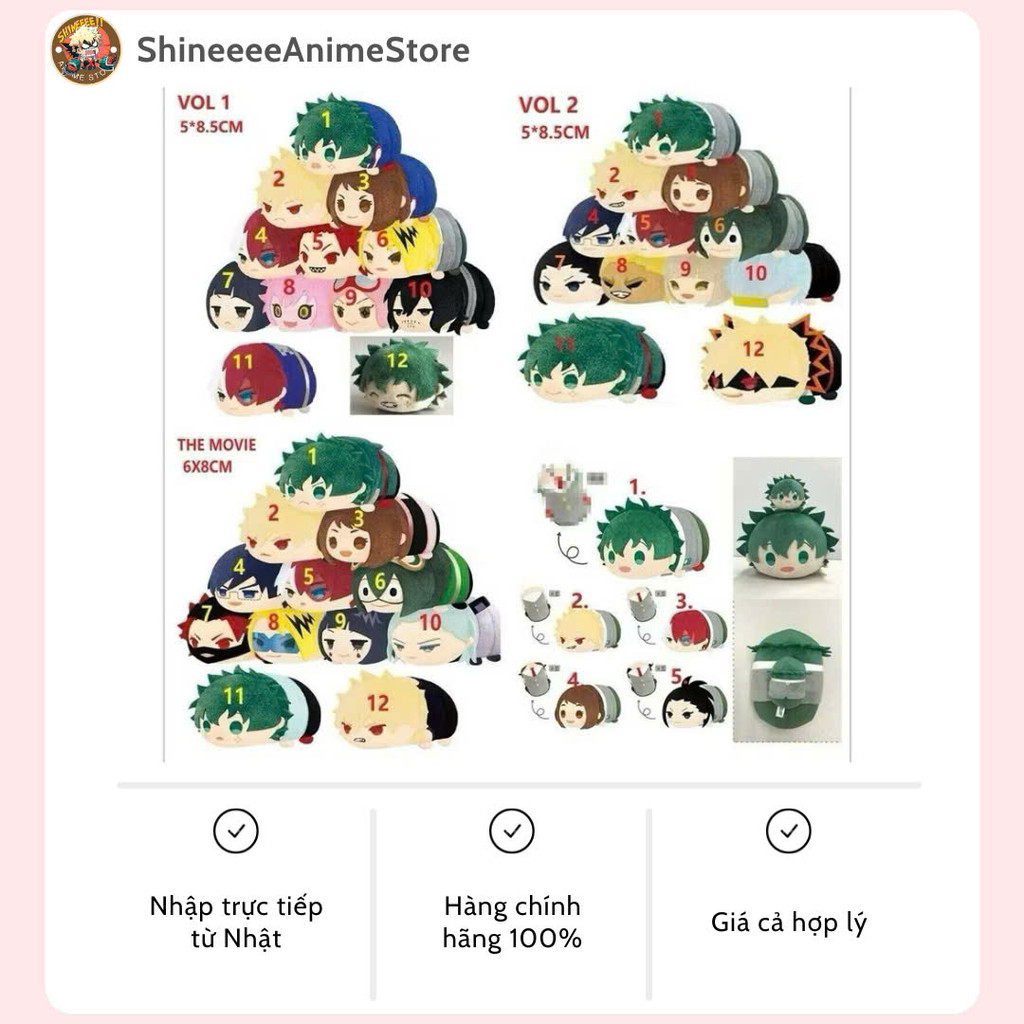 [CHÍNH HÃNG NHẬT BẢN] Tổng hợp Gấu Bông Mochi MHA My Hero Academia MHA ...