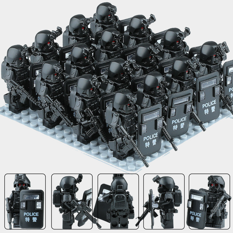 Quân Đội Minifigures Khối Xây Dựng Tải Lại Lực Lượng Đặc Biệt Ma SWAT ...