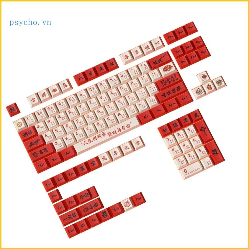 Psy Trung Quốc Good Fortune Keycaps 126 Phím Keycap Bộ 61 64 68 78 84 ...