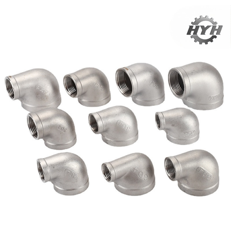 [Hyh] Phụ kiện ống nước khuỷu tay 90 độ Thép không gỉ 304 Đường kính thay đổi ren bên trong Bộ ...