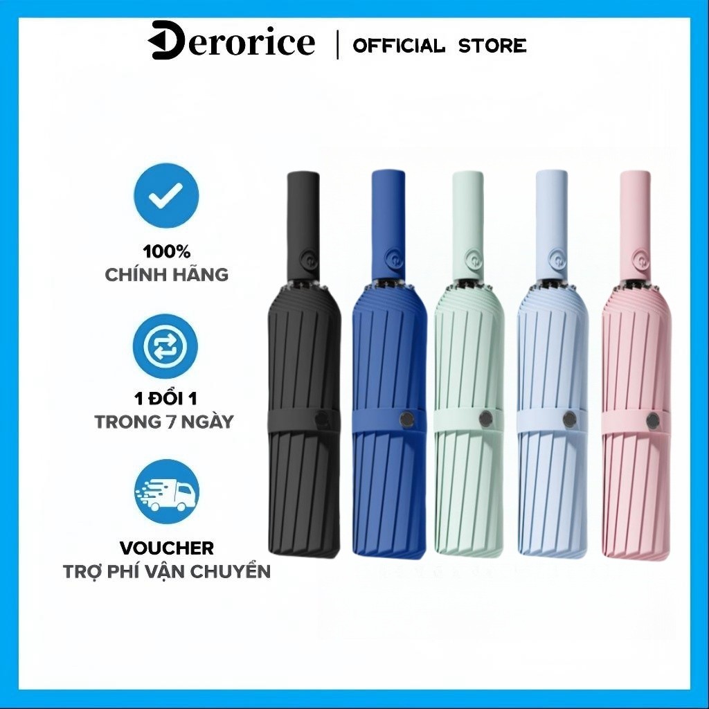 Derorice Ô dù16 sợi bộ xương kép, ô gấp che nắng, Chống tia cực tím ...
