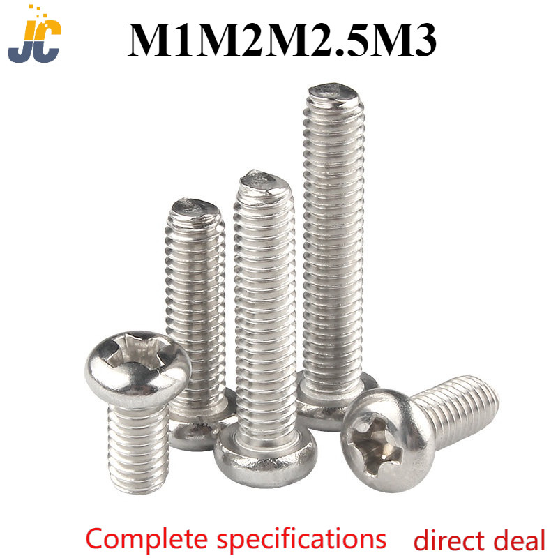 [Jcsy] Vít đầu tròn Phillips bằng thép không gỉ 304 Vít nhỏ M1M2M3 | Shopee Việt Nam