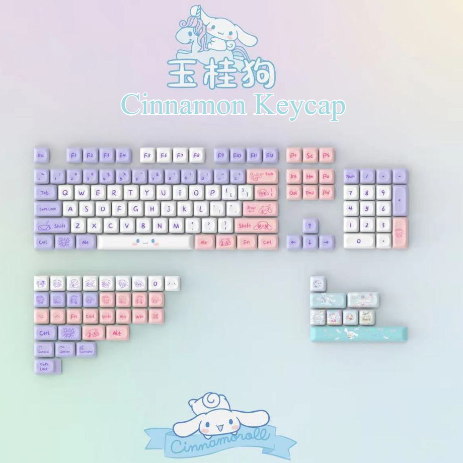 Cinnamon Keycap MOA Profile DYE-SUB PBT Tùy chỉnh Cá tính 145 phím Cô ...