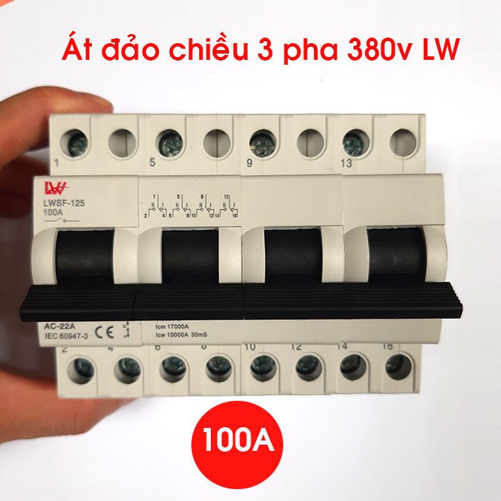 Át đảo chiều 3 pha 4 dây 380V 100A LW aptomat đảo chiều | Shopee Việt Nam