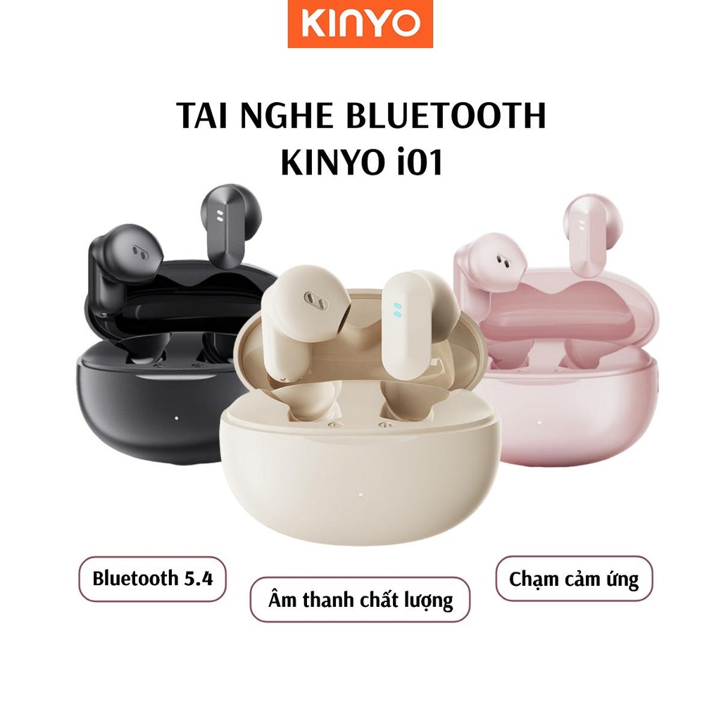 Tai Nghe Nhét Tai Bluetooth KINYO i01, TWS, Tích Hợp Micro Đàm Thoại ...