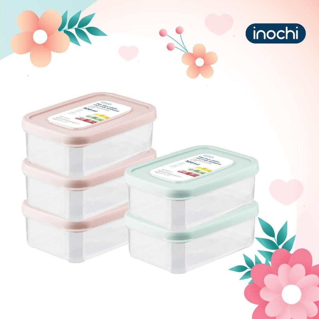 COMBO 5 HỘP CHỮ NHẬT cùng size Inochi có thể chịu được nhiệt độ từ -20 ...