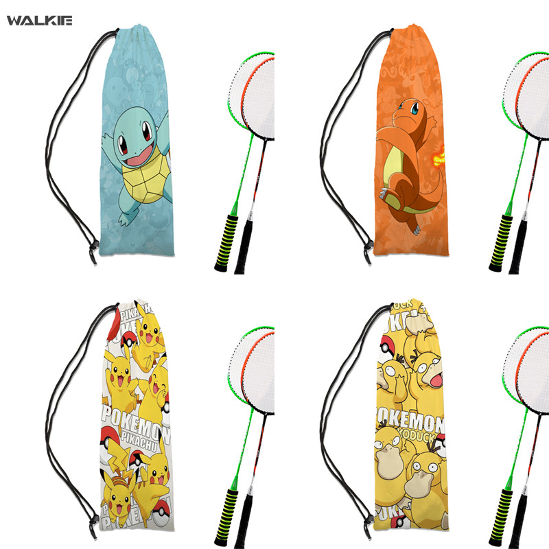 Walkie Animie Pokemon Pikachu Di Động Cầu Lông Vợt Túi Tennis Bảo Vệ ...