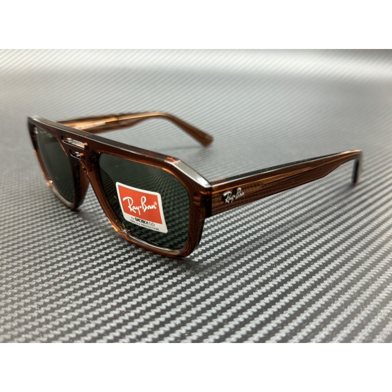 RAY BAN RB4397 667882 Kính mát unisex trong suốt màu nâu xanh 54 mm ...
