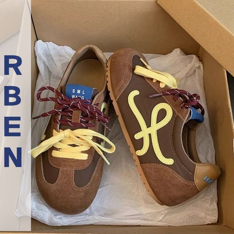 RENBEN Mới Retro Đức Giày Tập Luyện Nữ Ren Đôi Phong Cách Thể Thao Thông Thường Cortez | Shopee ...