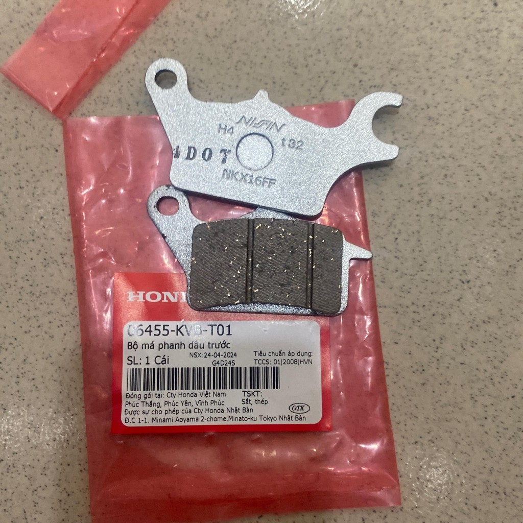 Bộ má phanh dầu trước HONDA AB 110 FI / 125 / Lead (06455KVBT01 ...