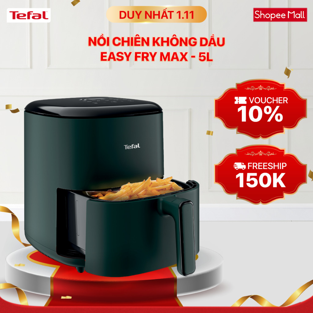 Nồi chiên không dầu điện tử Tefal Easy Max 5L EY245310 | Shopee Việt Nam