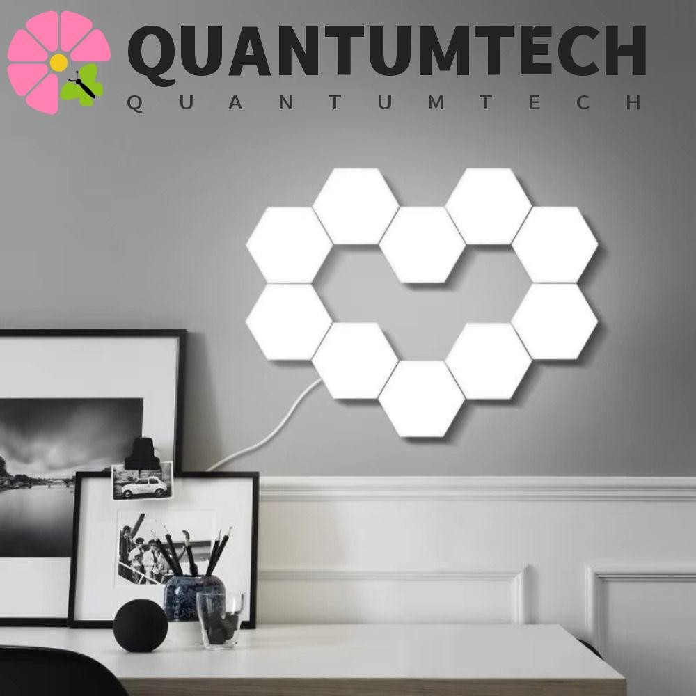 Đèn tổ ong QUANTUMTECH, Đèn tường cảm ứng LED lục giác, Bộ chuyển đổi tổ ong sáng tạo EU nối đèn ...