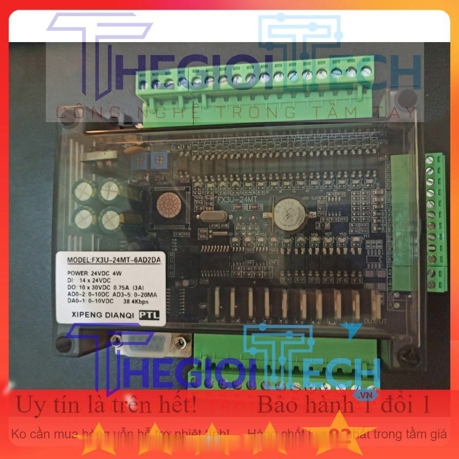 Bộ lập trình PLC FX3U-24MT-6AD2DA , FX3U-24MR Board, 6AD/2DA 0-10V 20mA ...