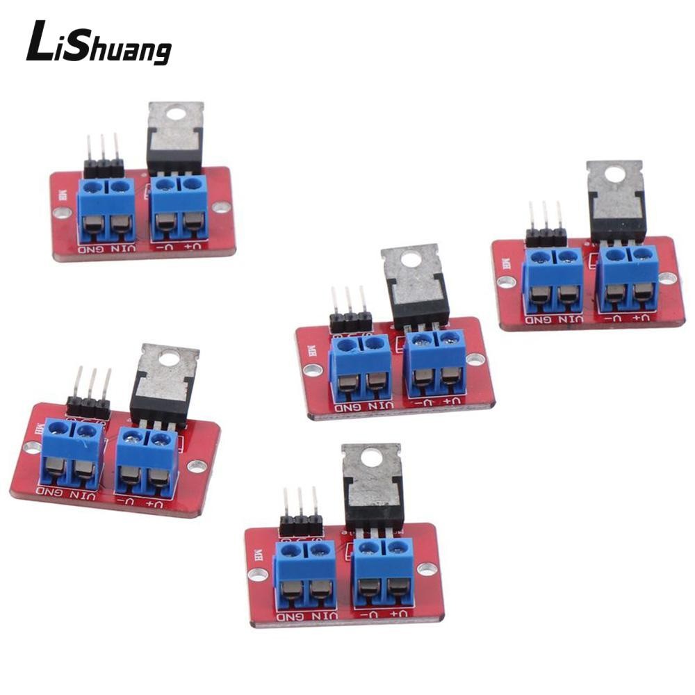 Lishuang 5 chiếc MOSFET, Mô-đun trình điều khiển màu đỏ IRF520 ...
