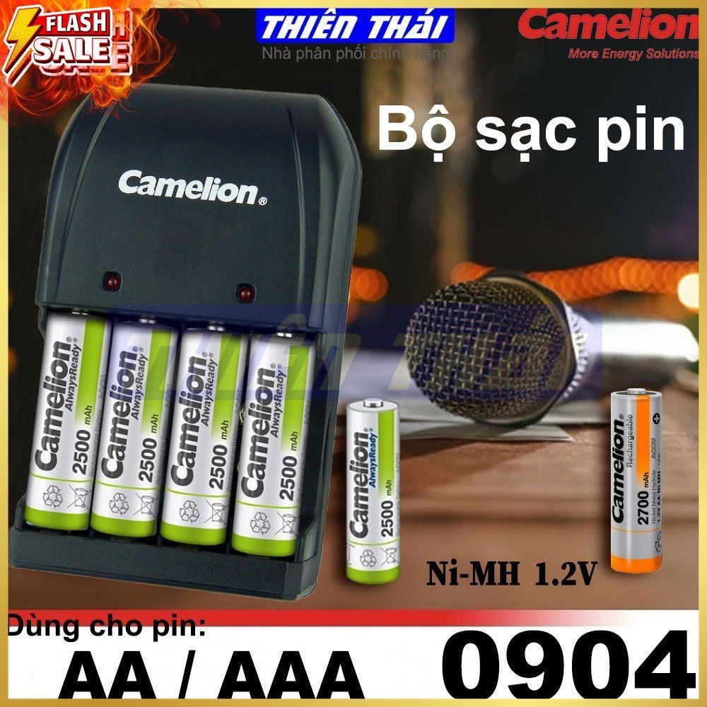 Bộ sạc Camelion BC-0904SM,pin sạc AA2700mAh-AA2300mAh,AAA1100mAh ...