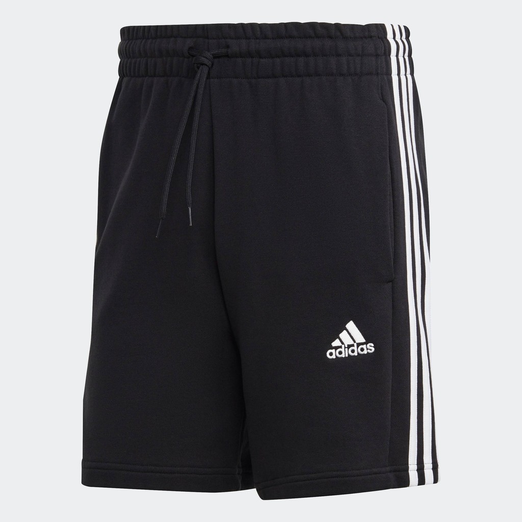 adidas Lifestyle Essentials French Terry 3-Stripes Shorts Men Black IC9435 | Shopee Việt Nam
