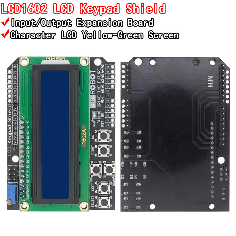 1 Chiếc Màn Hình LCD Bàn Phím Lá Chắn LCD1602 LCD 1602 Màn Hình Mô Đun Cho Arduino ATMEGA328 ...
