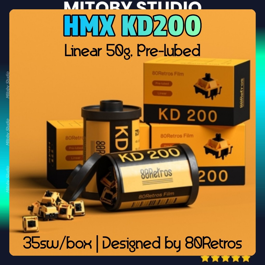 80 Retros HMX Film KD200 Switch hmx prelube Bàn Phím Cơ Mitoby Studio 80Retros Linear film ...