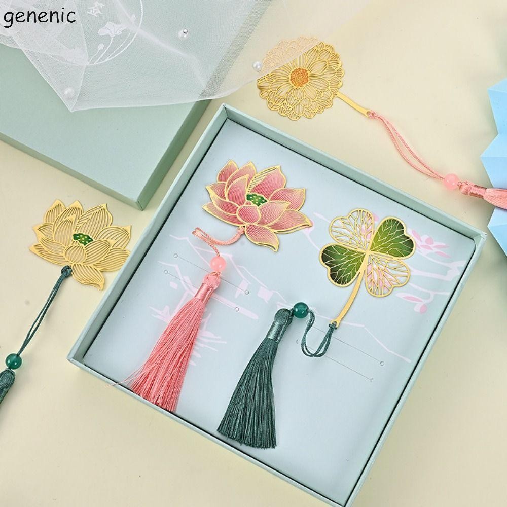 Genenic Rỗng Tua Rua Bookmark Kim Loại Món Quà Văn Phòng Phẩm Tinh Tế ...