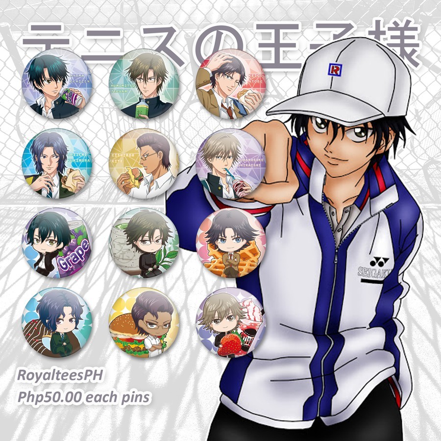 [ PIN ] Prince of Tennis Button Pins / Badge - Size To 58mm - Ghim ...