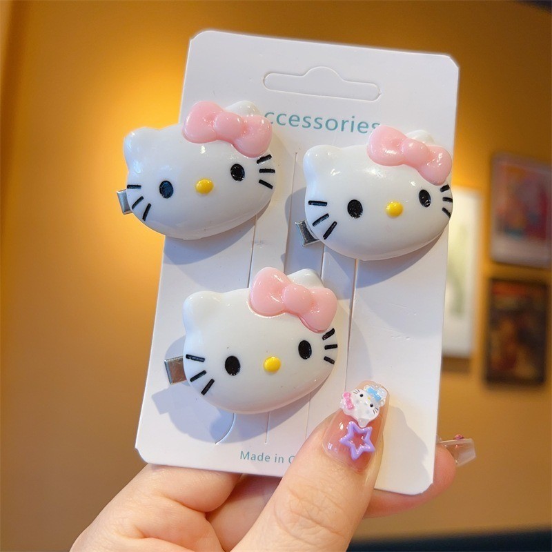Vừa Dễ Thương Hoạt Hình Hello Kitty Kẹp Tóc Nữ Bên Nổ Ngọt Ngào BB Kẹp ...