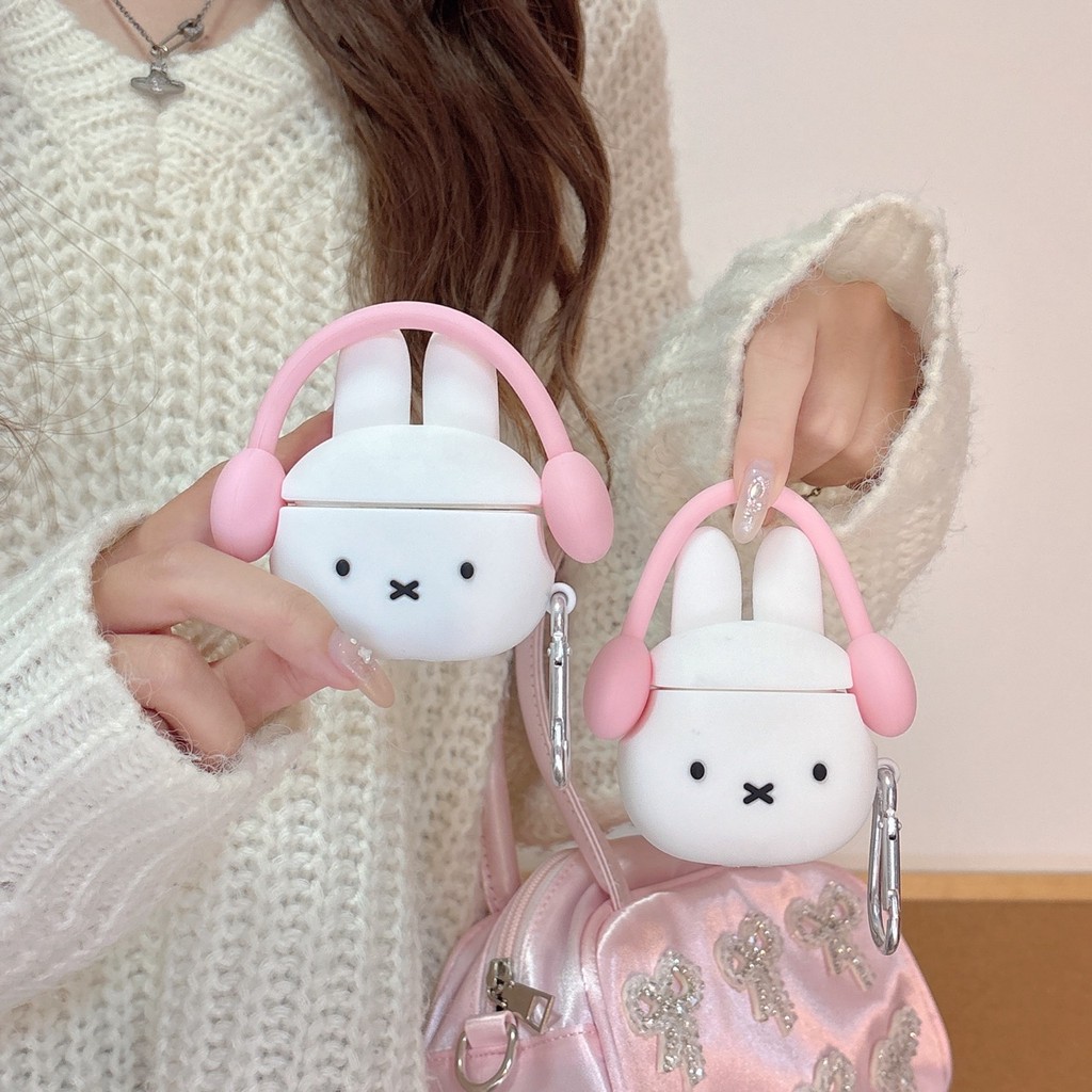Misic Miffy Rabbit Silicone Tai Nghe Cho AirPods 1 2 3 Pro 1 2 Vỏ Xoay Tai Nghe | Shopee Việt Nam