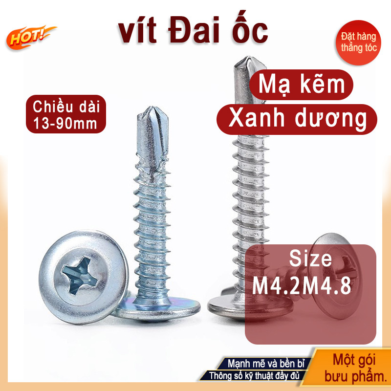 ((Xsp) Mạ kẽm/Xanh dương,đầu tròn/ Máy giặt Vít Phillips,Vít tự khai thác bằng,tự khoan đuôi cá ...