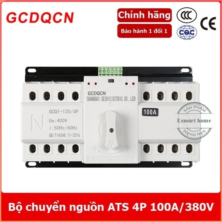 (Mới) Bộ chuyển đổi hai nguồn điện tự động ATS 100A 3 pha 380v - cầu dao đảo chiều tự động ...