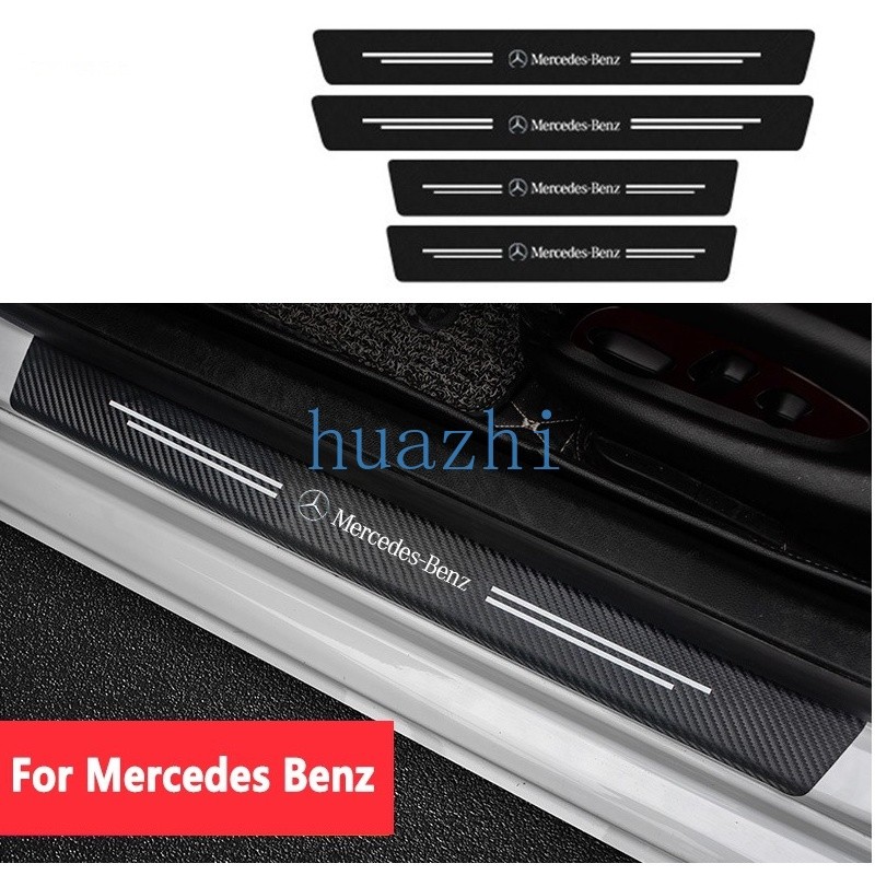 Mercedes A200 C200 E200 A45 GLA GLB GLC CLA Sợi Carbon Da Cửa Dải Chống ...