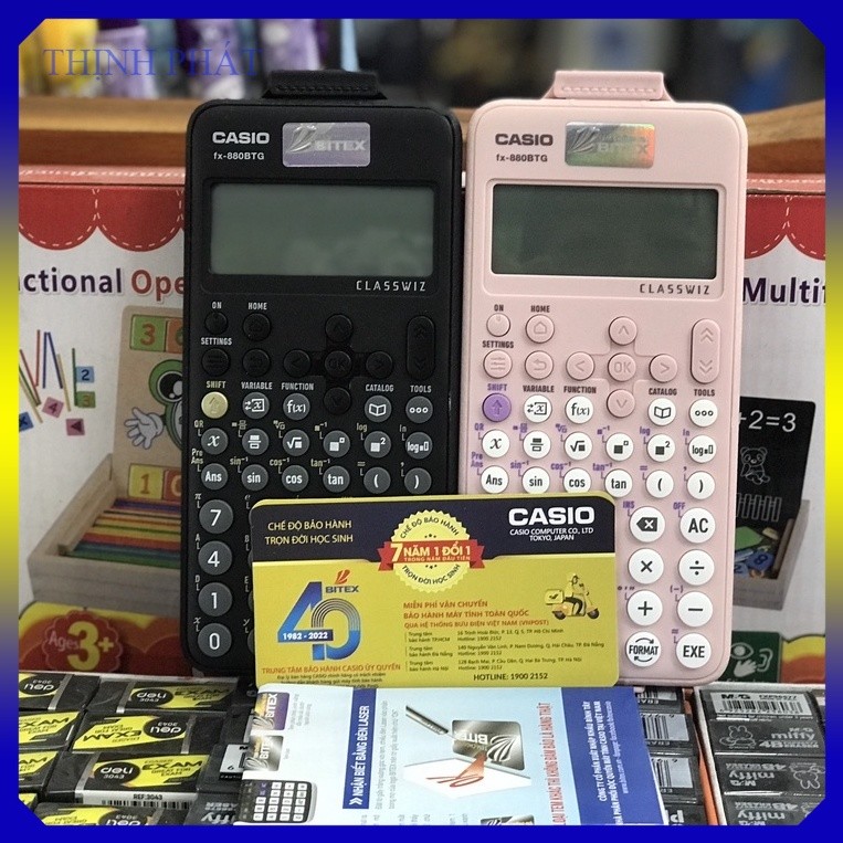 Máy Tính Casio FX 880 BTG xanh, đen, hồng Chính Hãng (vpp Thinhphat ...