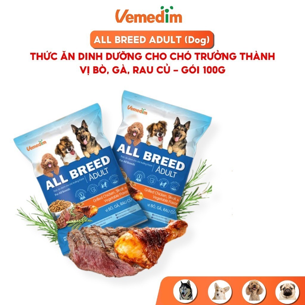 Hạt cho chó Vemedim All breed Adult thức ăn dành cho chó trưởng thành ...