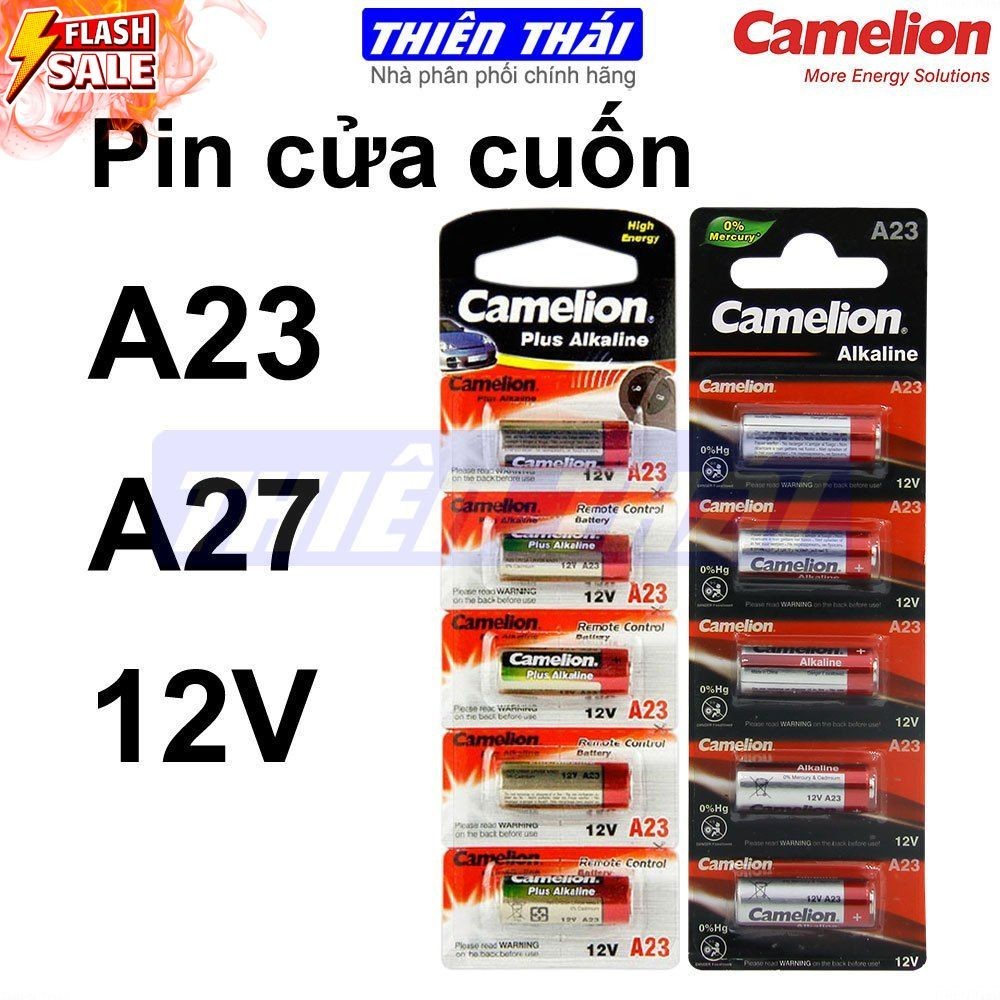 pin A23/23A(A27/27A),pin alkaline 12V,cho điều khiển cửa cuốn,chìa khóa ...