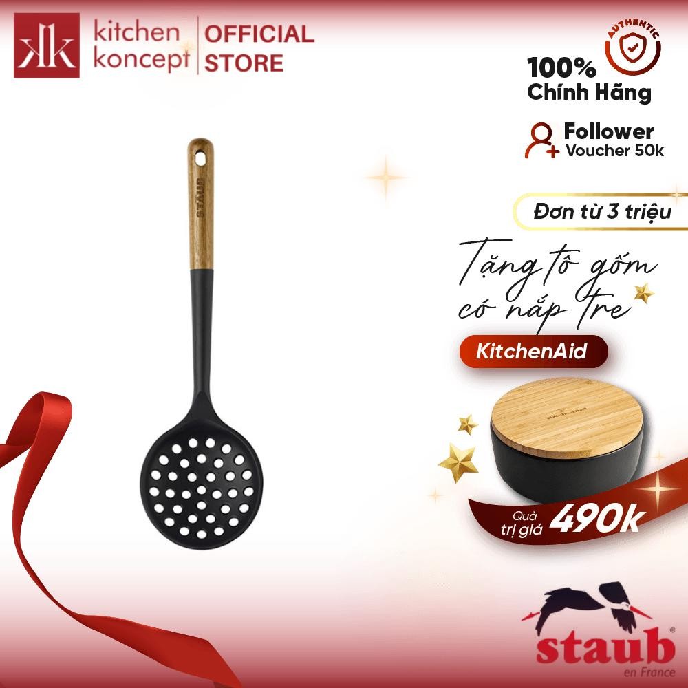 Staub - Muỗng đục lỗ silicon màu đen - 31cm | Shopee Việt Nam