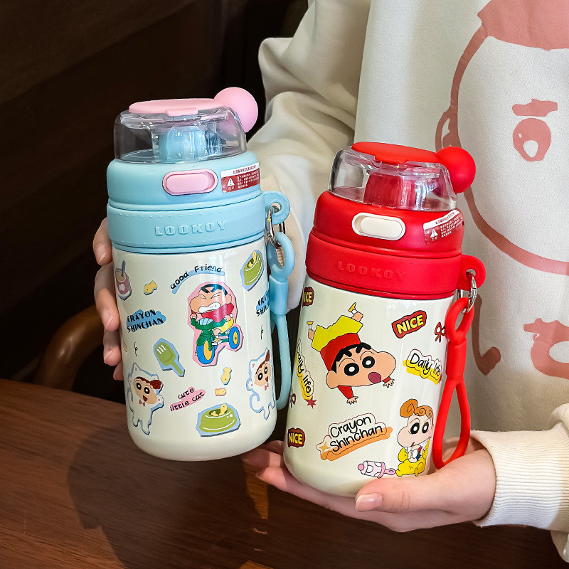 Bình nước Cute Crayon Shin-chan 480ML/16oz 2024 Mới, bình nước giữ nhiệt inox 316, ly giữ nhiệt ...