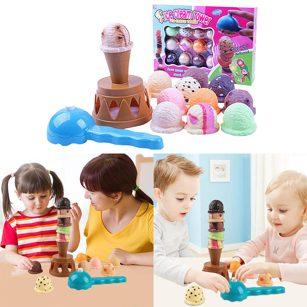 Ice Cream Stacking Toy Food Play Set for Kids Pretend Play Food Set Ice ...
