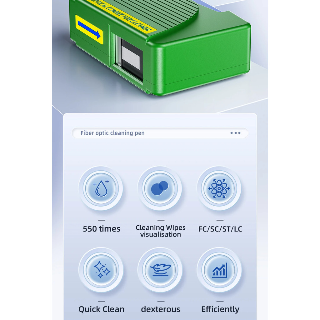 Fiber End Face Cleaning Box Pigtail Cleaner Cassette Công cụ làm sạch ...