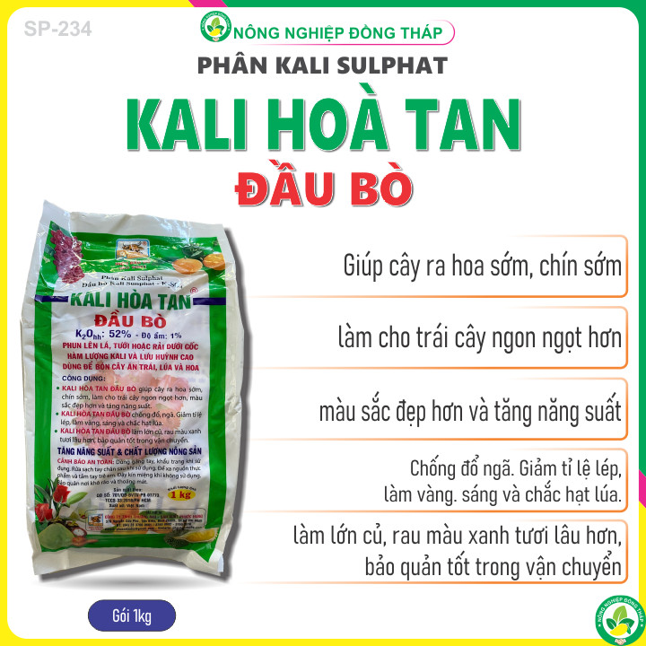 Phân Kali Sulphat KALI HÒA TAN ĐẦU BÒ (Gói 1kg) | Shopee Việt Nam