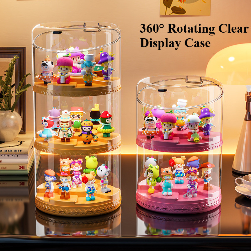 Hộp trưng bày trong suốt xoay 360° cho Pop Mart & LEGO - Hộp đựng đồ có ...