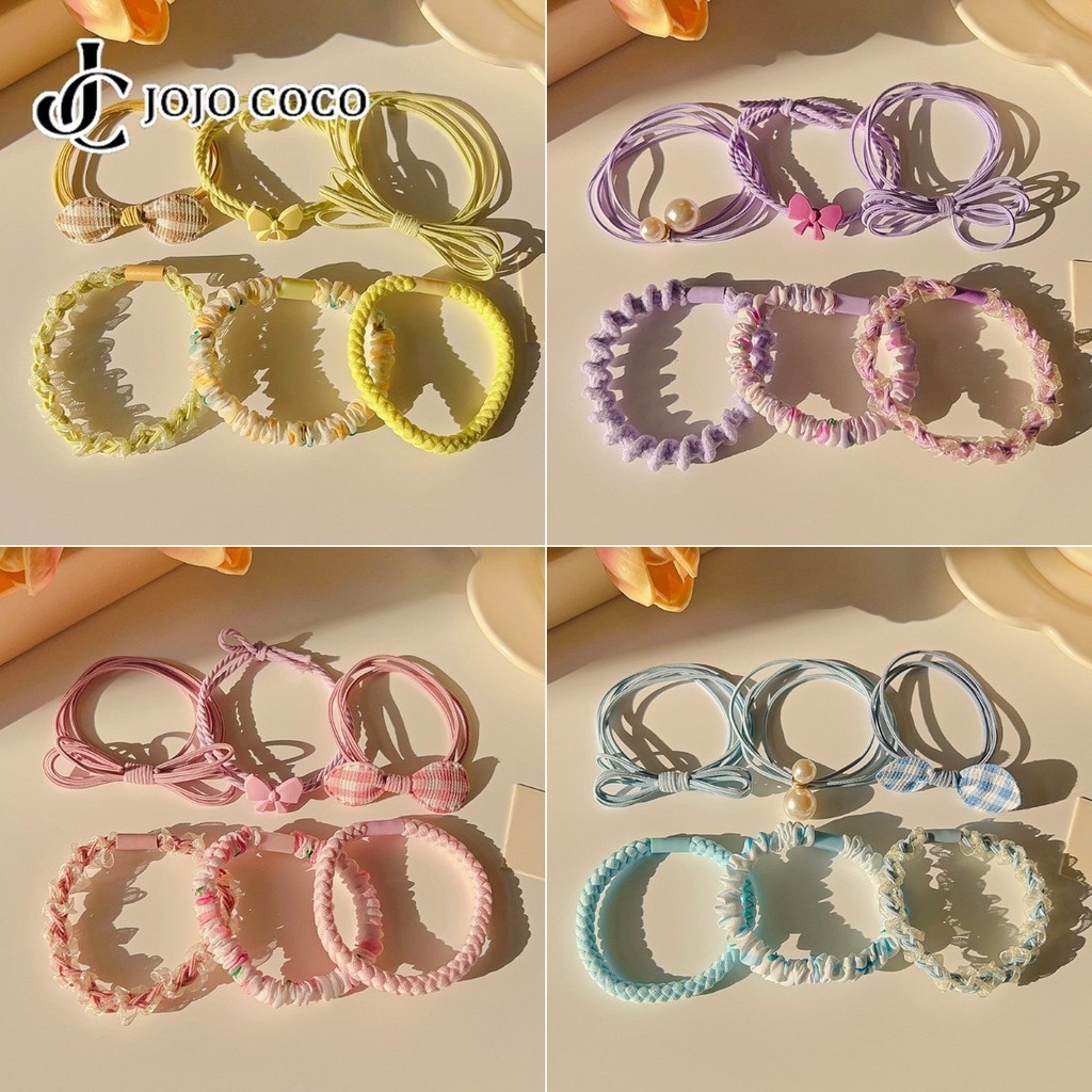 Jojo COCO 6 Chiếc Dây Buộc Tóc Phong Cách Mới Ngọt Ngào Dễ Thương ...