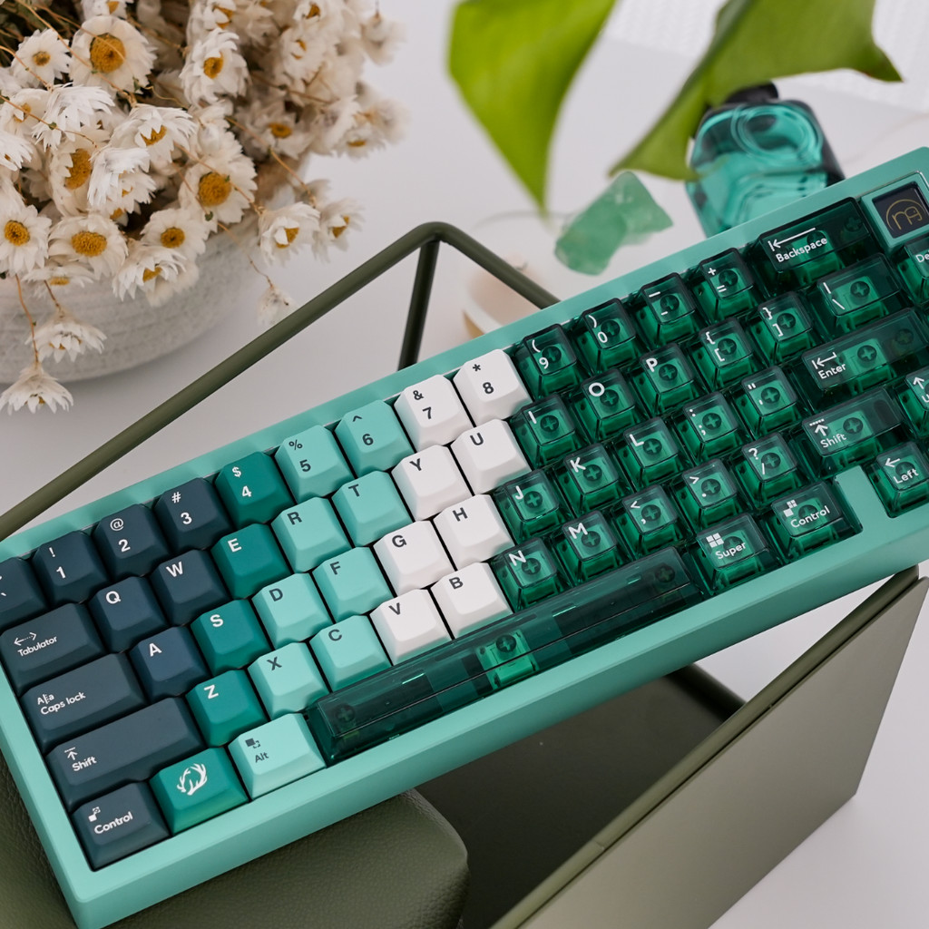Forest Keycaps Gradient Green PBT + PC Light thông qua Cherry profile ...