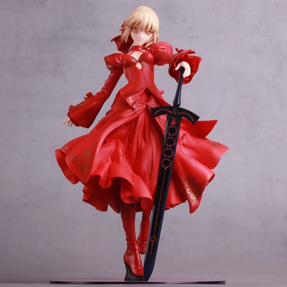 Hình tượng váy đỏ Saber Fate Stay Night Altria Anime hai chiều tượng ...