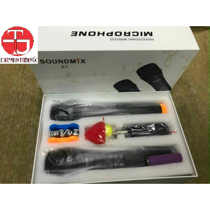 Micro không dây Echo SoundMix E1 - Micro Không Dây Cao Cấp Tích Hợp Bass, Treble và Echo - Hàng ...