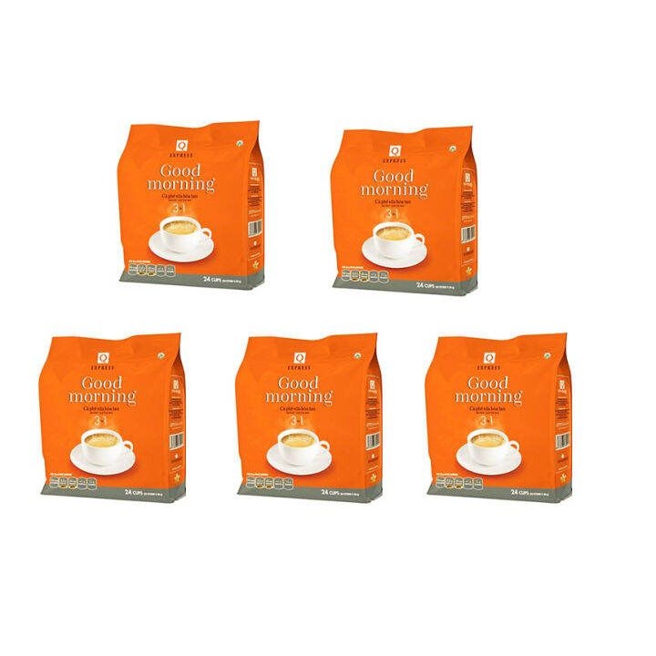 [Combo 5 Bịch ] Cà phê sữa Good Morning Trần Quang 480g (bịch 24 gói * 20g) | Shopee Việt Nam